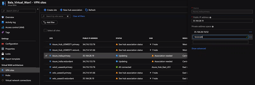 VeloCloud SD-WAN 6.1 - Administration Guide - Azure Virtual WAN IPsec ...