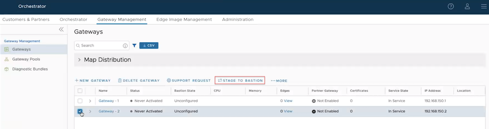 VeloCloud SD-WAN 5.2 - Configuration Guide - Stage an SD-WAN Gateway to ...