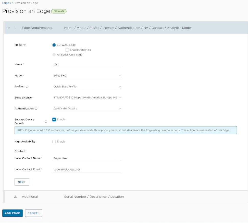 VeloCloud SD-WAN AliCloud - Deployment Guide - Provision an Edge on the ...