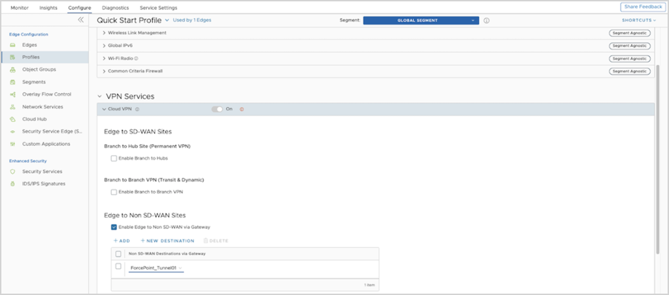 VeloCloud SD-WAN Forcepoint - Integration Guide - Arista
