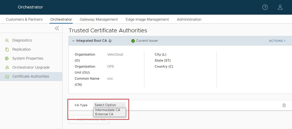 VeloCloud SD-WAN 5.2 - Operator Guide - External Certificate Authority ...