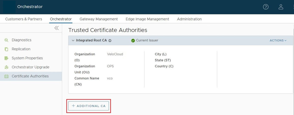 VeloCloud SD-WAN 6.1 - Operator Guide - External Certificate Authority ...