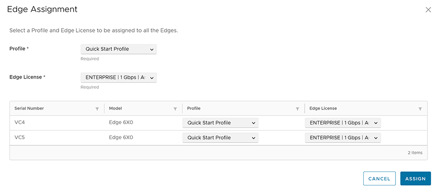 VeloCloud SD-WAN 6.4 - Administration Guide - Activate Edges - Arista
