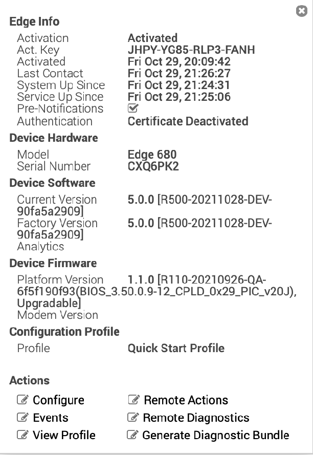 VeloCloud SD-WAN 6.4 - Administration Guide - View Edge Information ...