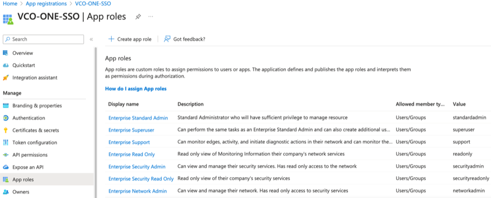 VeloCloud SASE 6.4 - Global Settings Guide - User Management - Arista