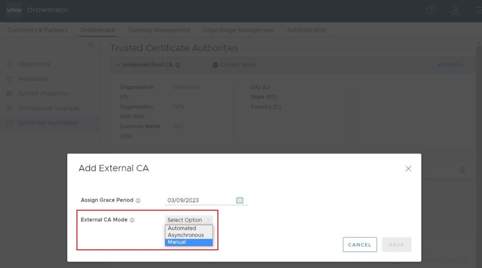 VeloCloud SD-WAN 6.4 - Operator Guide - External Certificate Authority ...